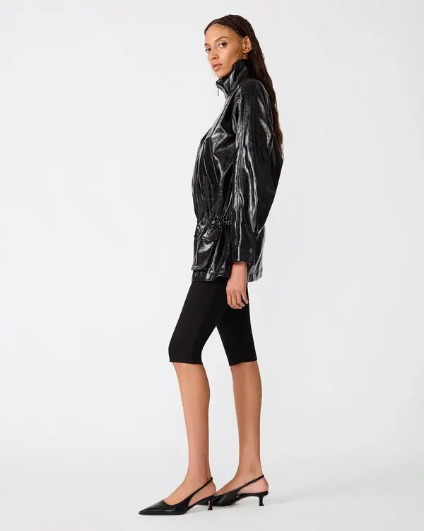 Steve Madden Banks Jacket Long Sleeve Faux Leather Jackets & Coats