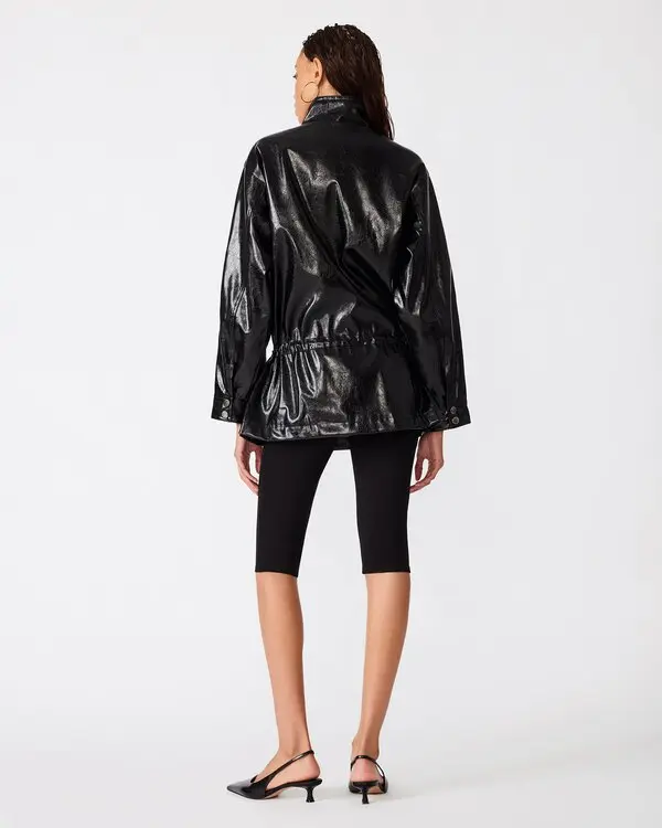 Steve Madden Banks Jacket Long Sleeve Faux Leather Jackets & Coats