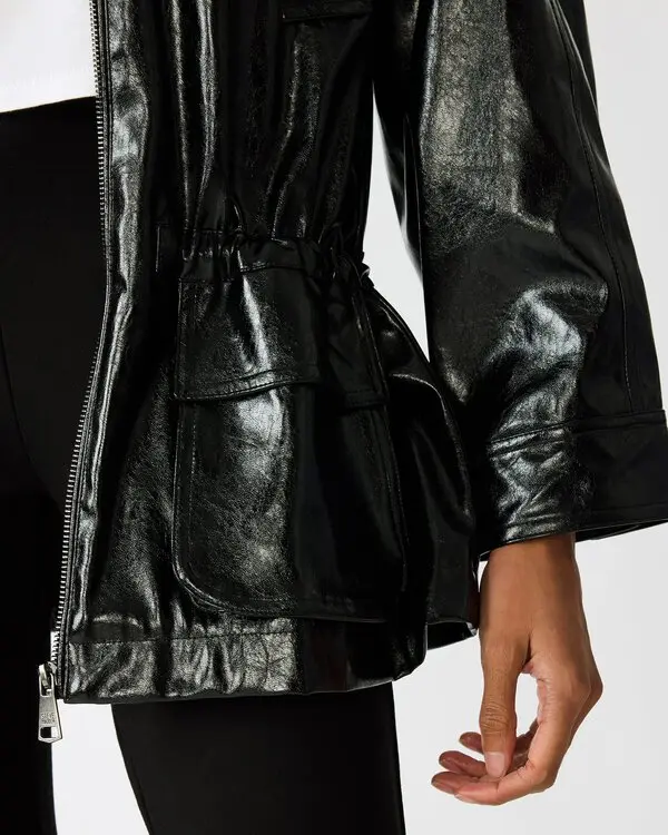 Steve Madden Banks Jacket Long Sleeve Faux Leather Jackets & Coats