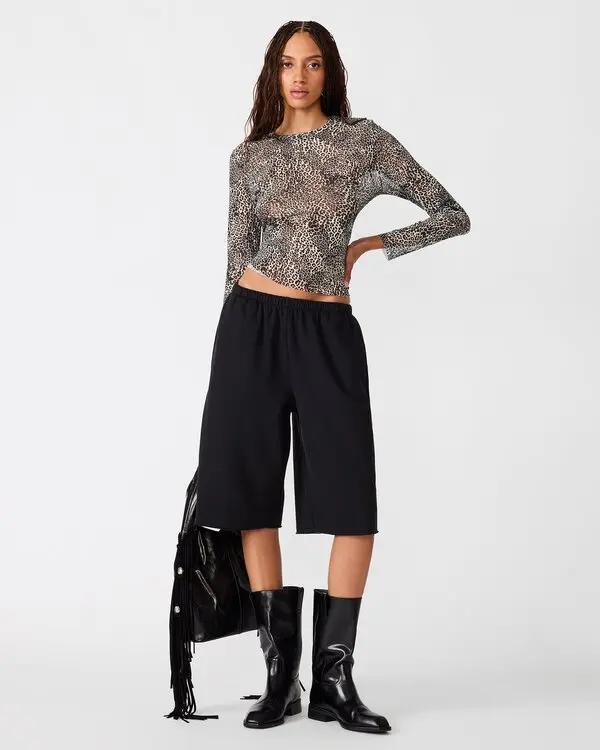Steve Madden Fleece Sweat Short - Black