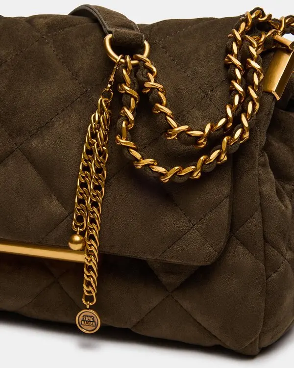 Steve Madden Quilted Shoulder Bag With Chain Strap
