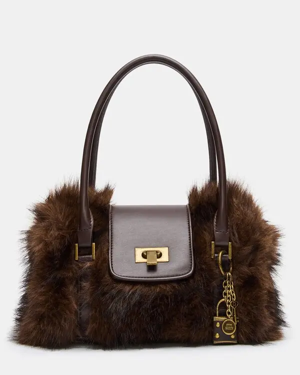 Steve Madden Mavi Mini Satchel With Faux Fur Accents