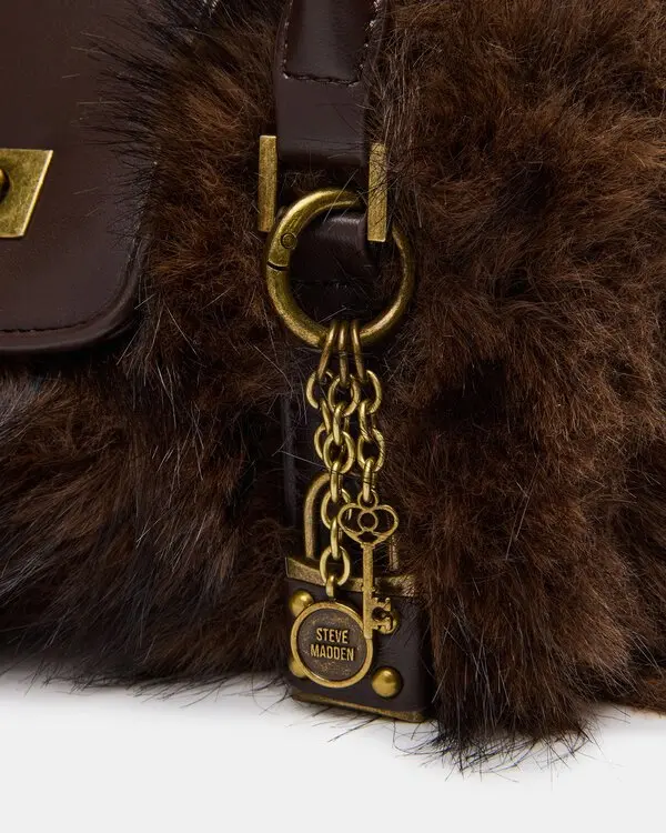 Steve Madden Mavi Mini Satchel With Faux Fur Accents
