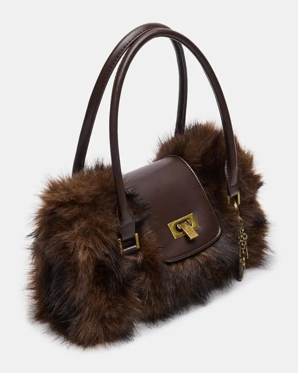 Steve Madden Mavi Mini Satchel With Faux Fur Accents