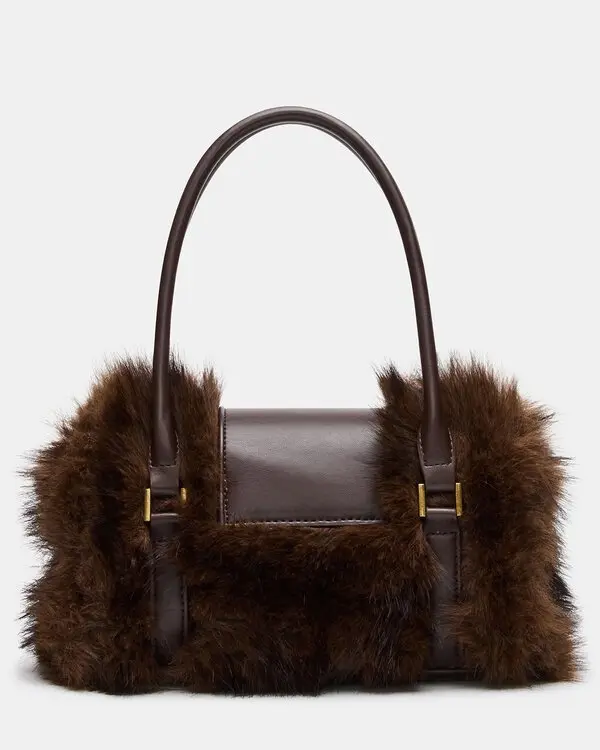 Steve Madden Mavi Mini Satchel With Faux Fur Accents
