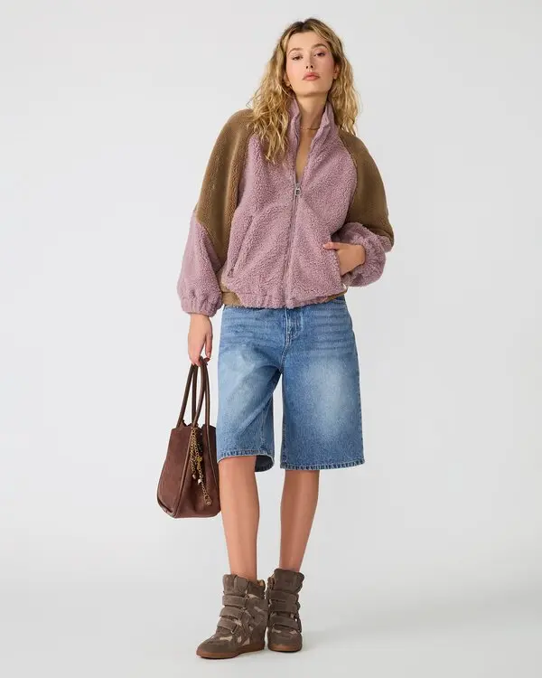 Steve Madden Nina Sherpa Jacket Long Sleeve Jackets & Coats - Duberry