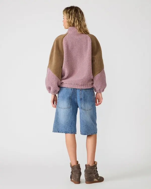 Steve Madden Nina Sherpa Jacket Long Sleeve Jackets & Coats