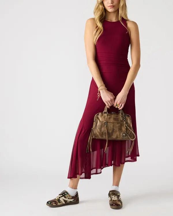 Steve Madden Riggs Satchel Bag - Brown Distressed