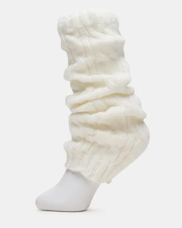 Steve Madden Steffi Heel & Chunky Cable Leg Warmers Bundle