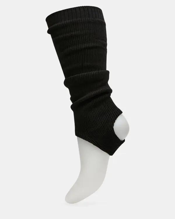 Steve Madden Noir Heel & Stirrup Leg Warmers Bundle