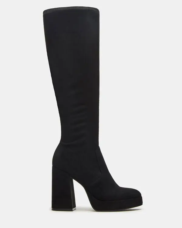 Steve Madden Twain Block Heel Boots - Black