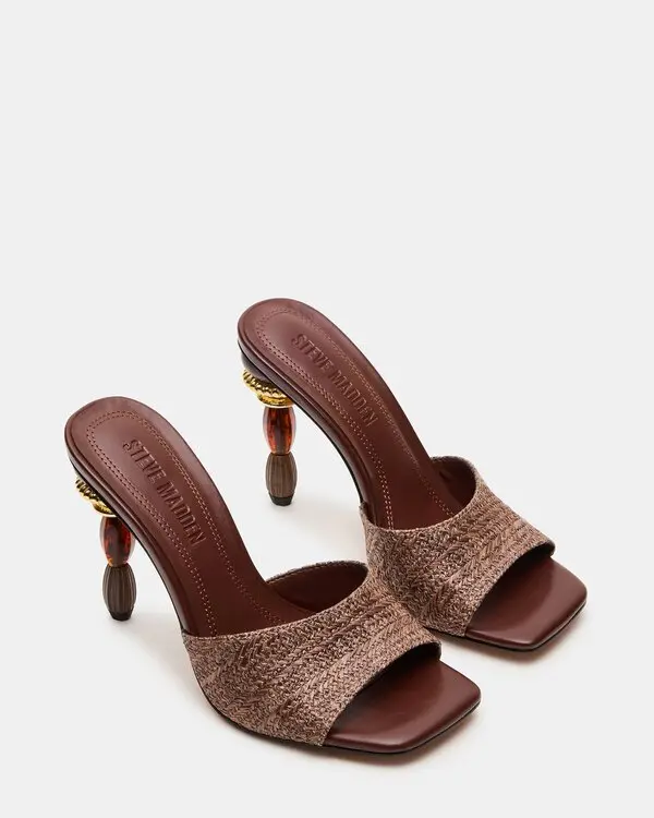 Steve Madden Sia Mule Heels With Sculptural Heel