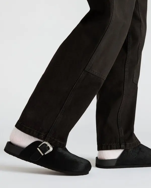 Steve Madden Buckled Slip-on Clogs - Black