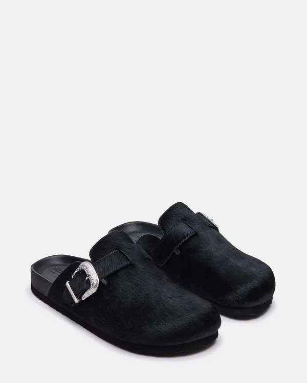 Steve Madden Buckled Slip-on Clogs - Black
