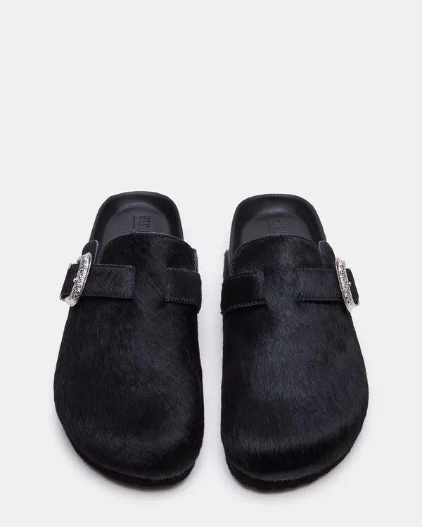 Steve Madden Buckled Slip-on Clogs - Black