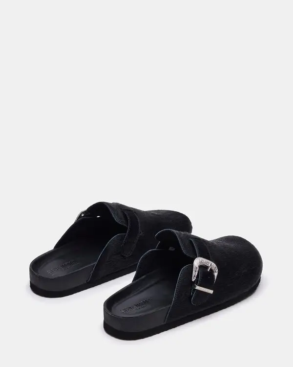 Steve Madden Buckled Slip-on Clogs - Black