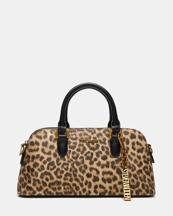 Steve Madden Smyth Bag Leopard Satchel With Chain Strap