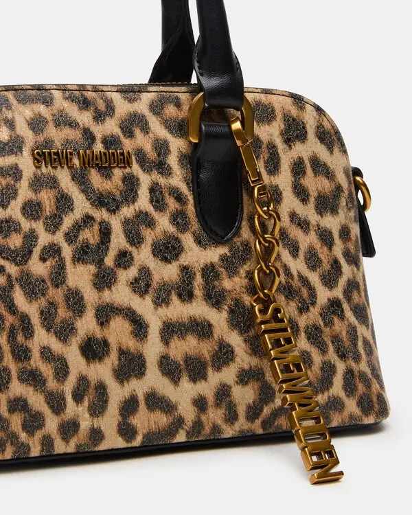 Steve Madden Smyth Bag Leopard Satchel With Chain Strap