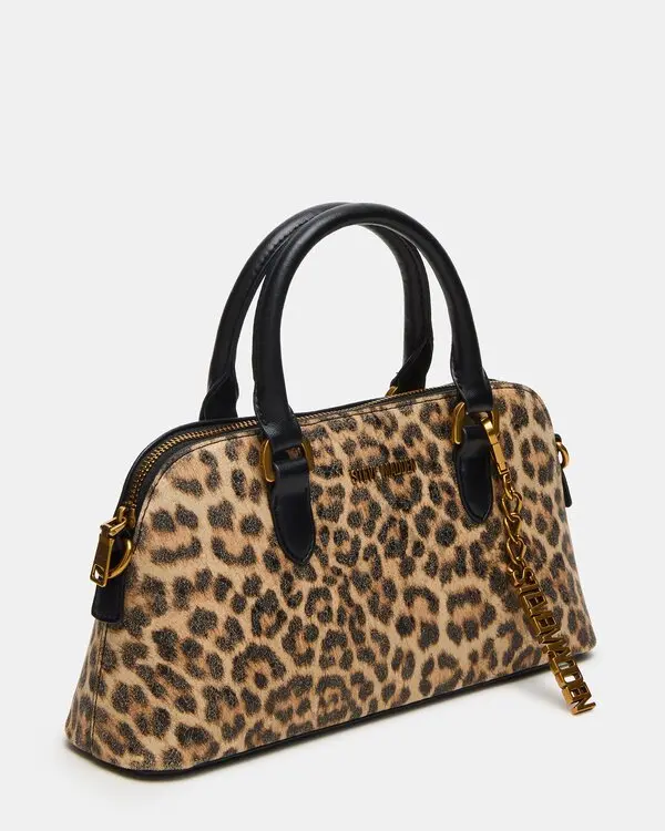 Steve Madden Smyth Bag Leopard Satchel With Chain Strap