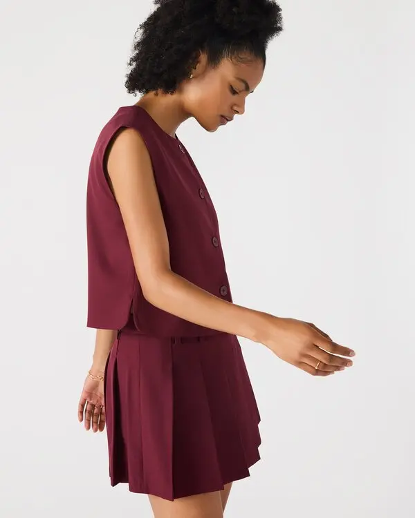 Steve Madden Alessa Top Sleeveless Button Up Tops