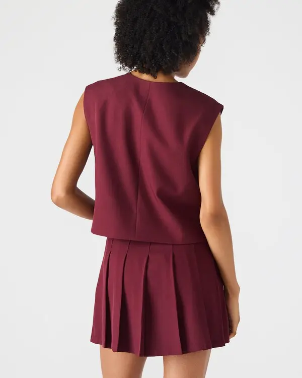 Steve Madden Alessa Top Sleeveless Button Up Tops