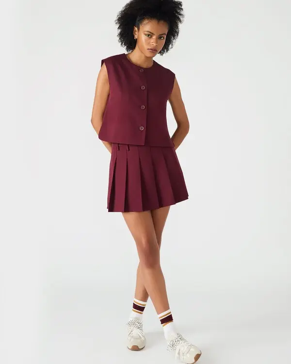 Steve Madden Alessa Top Sleeveless Button Up Tops