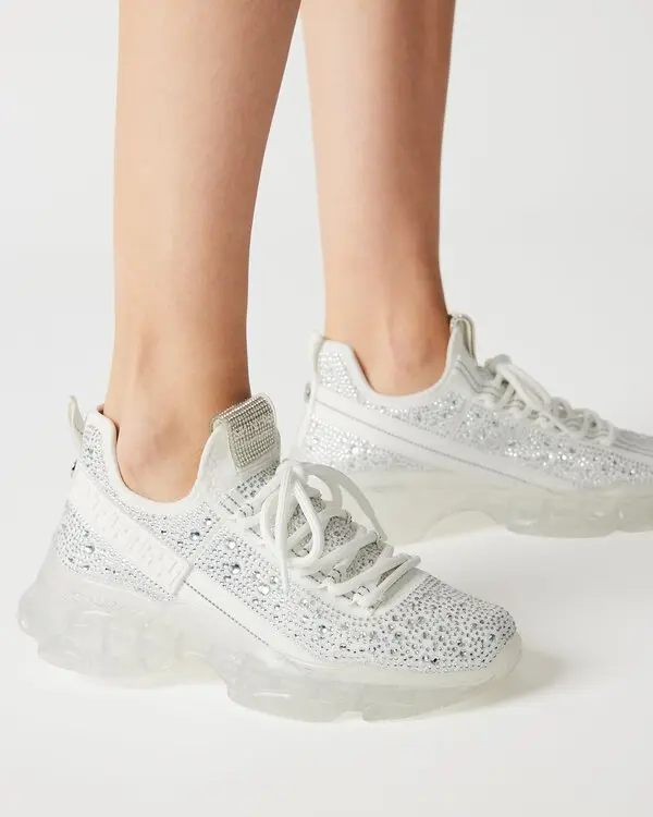 Steve Madden Maxima Rhinestones Lace-up Sneakers