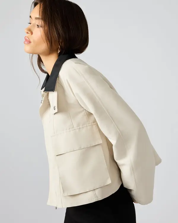 Steve Madden Justina Barn Oatmeal Long Sleeve Jackets & Coats