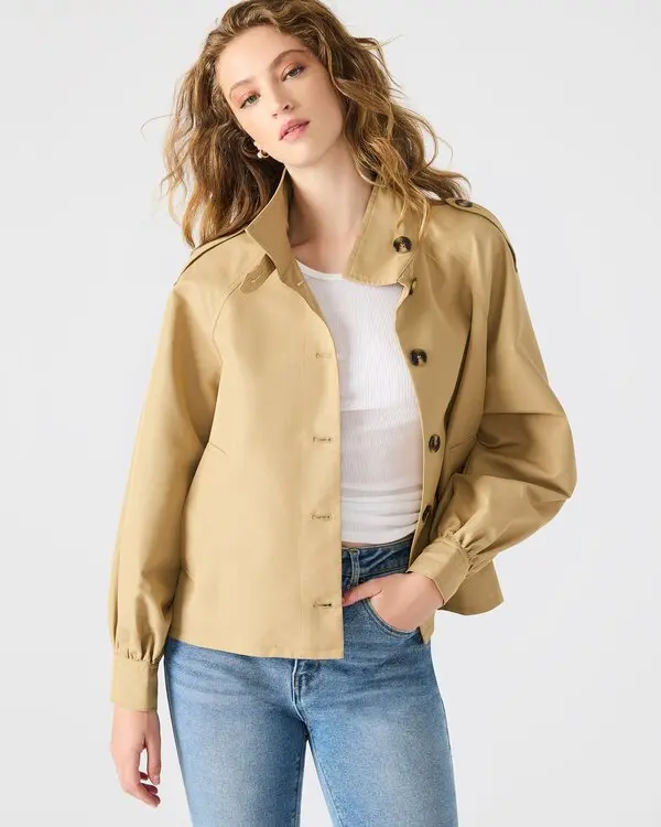 Steve Madden Kaylee Jacket Long Sleeve Button Up Jackets & Coats
