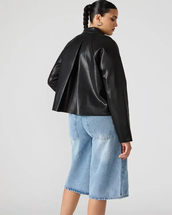 Steve Madden Jett Jacket Long Sleeve Faux Leather Jackets & Coats