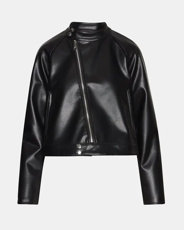 Steve Madden Jett Jacket Long Sleeve Faux Leather Jackets & Coats