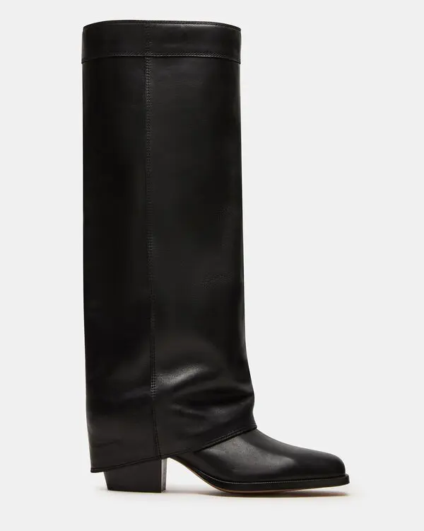 Steve Madden Winnick Block Heel Boots - Black