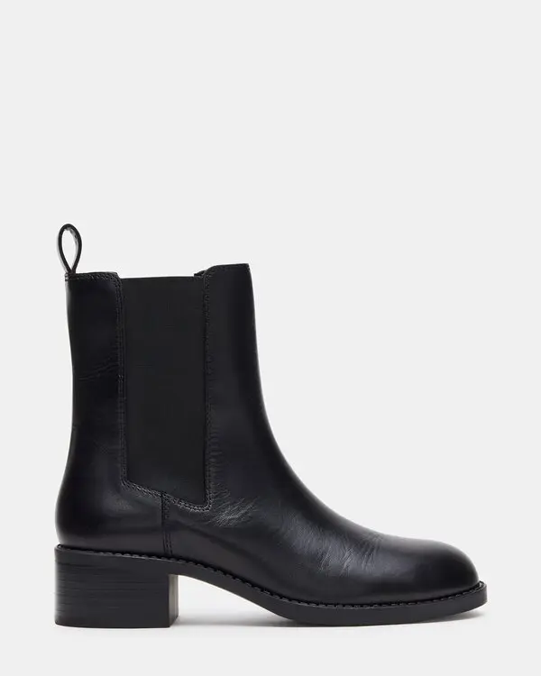 Steve Madden Kaplan Block Heel Booties - Black