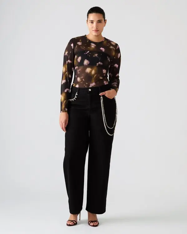 Steve Madden Embellished Wide-leg Denim Jeans
