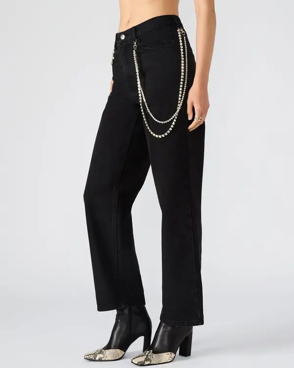 Steve Madden Embellished Wide-leg Denim Jeans