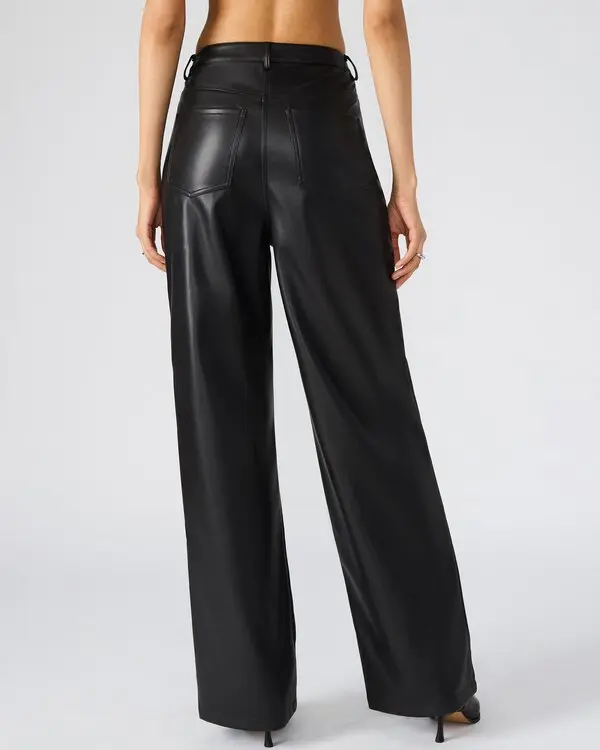 Steve Madden Geraldine Faux Leather Straight Leg Pants