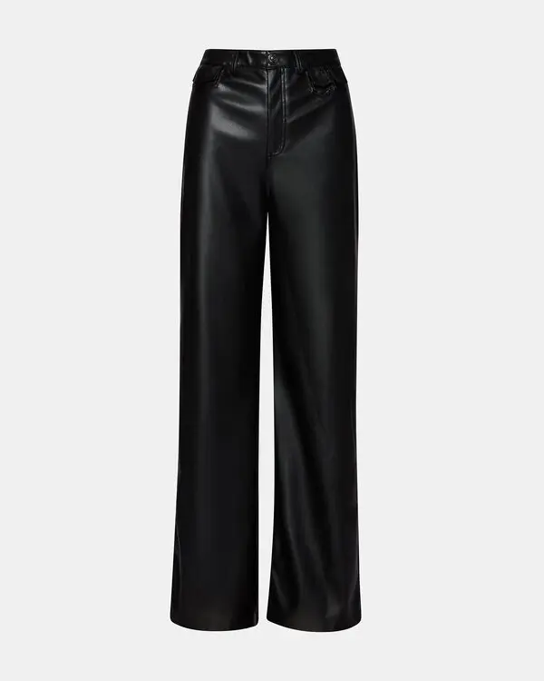 Steve Madden Geraldine Faux Leather Straight Leg Pants