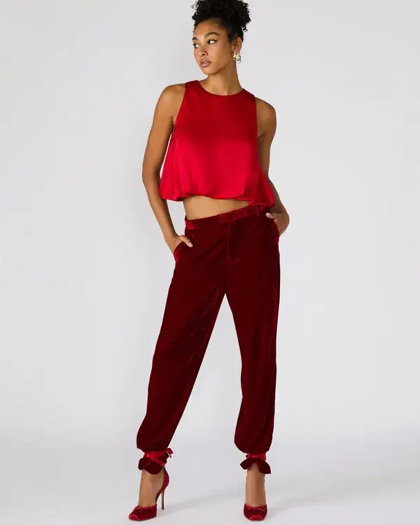 Steve Madden Tonia Velvet Wide Leg Pants
