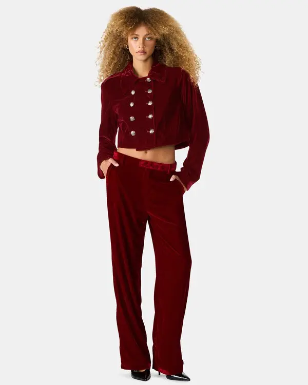 Steve Madden Tonia Blazer Long Sleeve Button Up Jackets & Coats