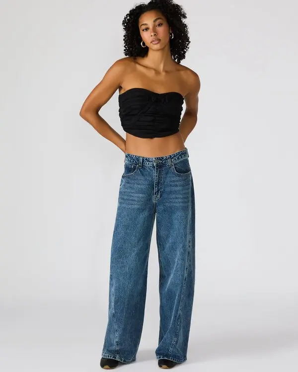 Steve Madden Martine Cropped Strapless Top