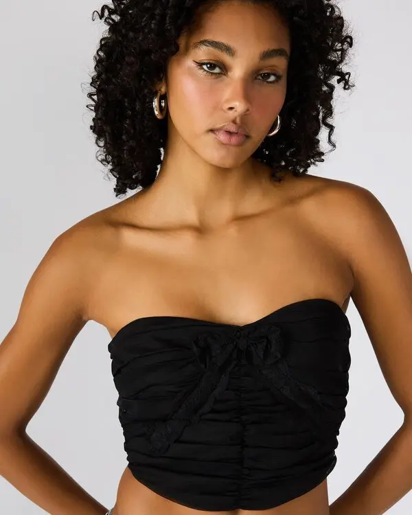 Steve Madden Martine Cropped Strapless Top
