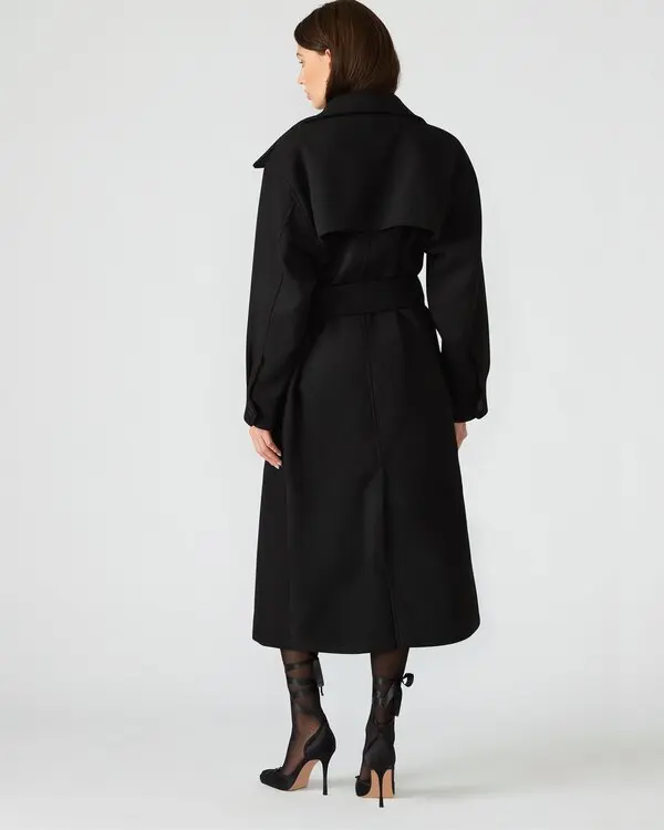 Steve Madden Enora Coat Long Sleeve Button Up Jackets & Coats