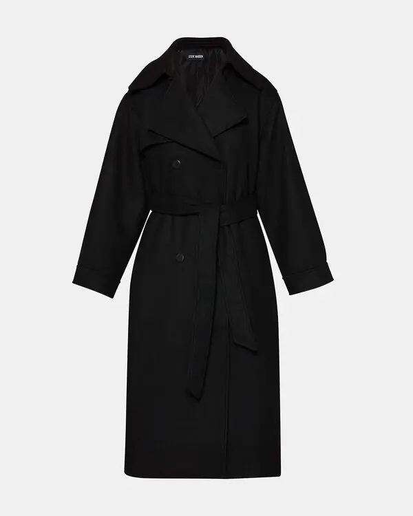 Steve Madden Enora Coat Long Sleeve Button Up Jackets & Coats