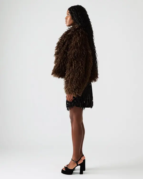 Steve Madden Inaya Coat Faux Fur Jackets & Coats
