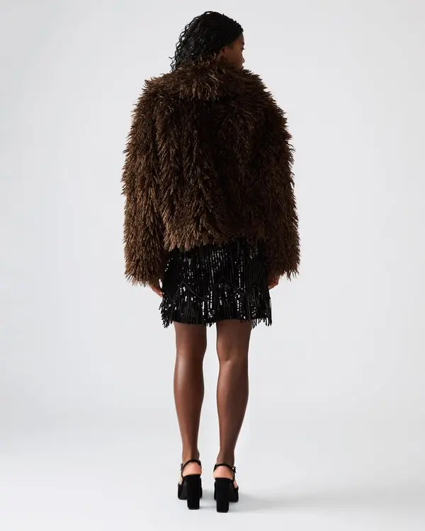 Steve Madden Inaya Coat Faux Fur Jackets & Coats