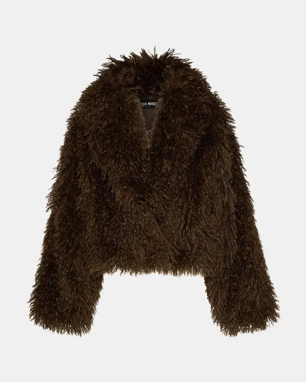 Steve Madden Inaya Coat Faux Fur Jackets & Coats