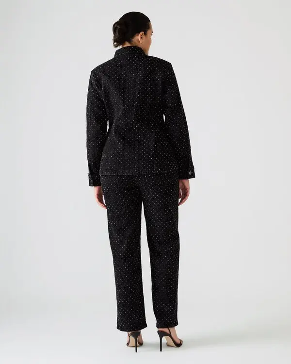 Steve Madden Avaline Crystal Jean Straight Leg Pants