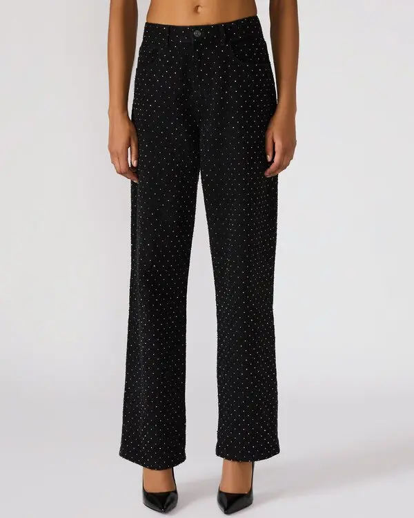 Steve Madden Avaline Crystal Jean Straight Leg Pants