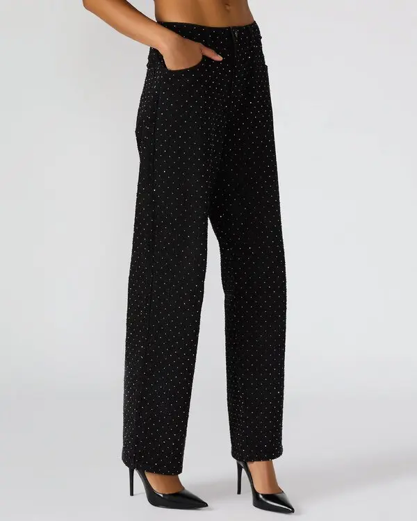 Steve Madden Avaline Crystal Jean Straight Leg Pants