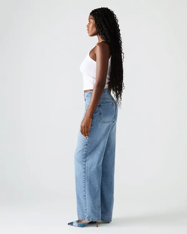 Steve Madden Embellished Straight Leg Jeans